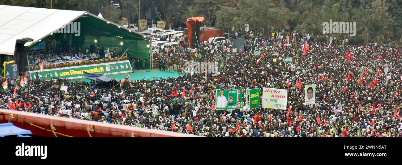 PATNA, INDIA - MARCH 3: An aerial view of RJD's 'Jan Vishwas Maha Rally ...