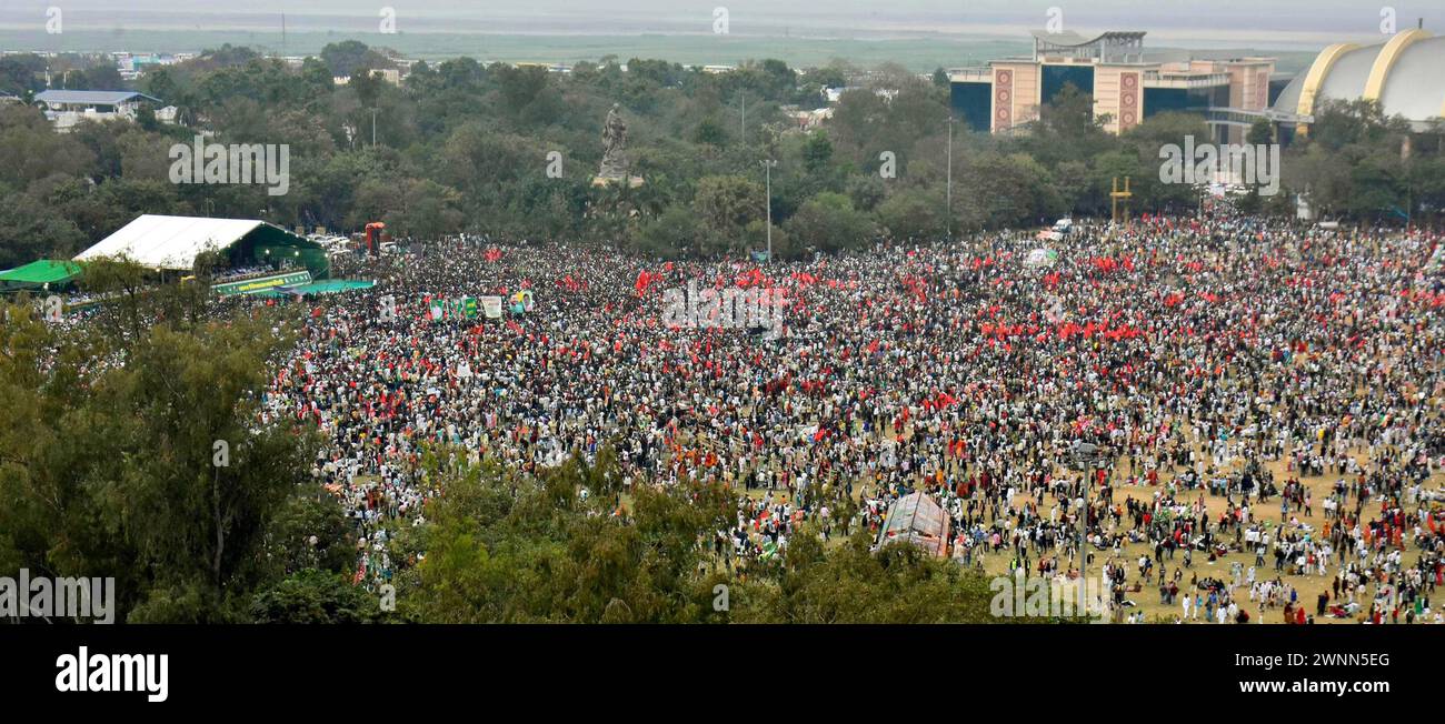 PATNA, INDIA - MARCH 3: An aerial view of RJD's 'Jan Vishwas Maha Rally ...