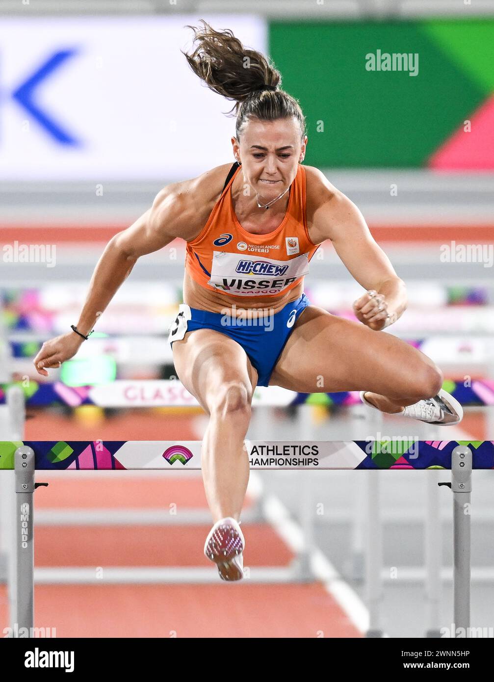 Glasgow, UK. 03rd Mar, 2024. GLASGOW, SCOTLAND - MARCH 3: Nadine Visser of The Netherlands ...