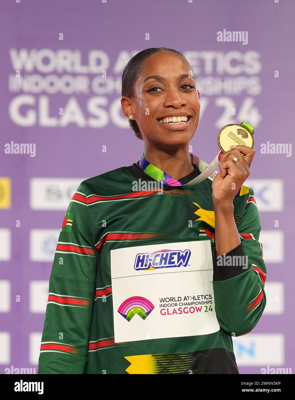 Commonwealth of Dominica's Thea LaFond celebrates gold on the podium ...