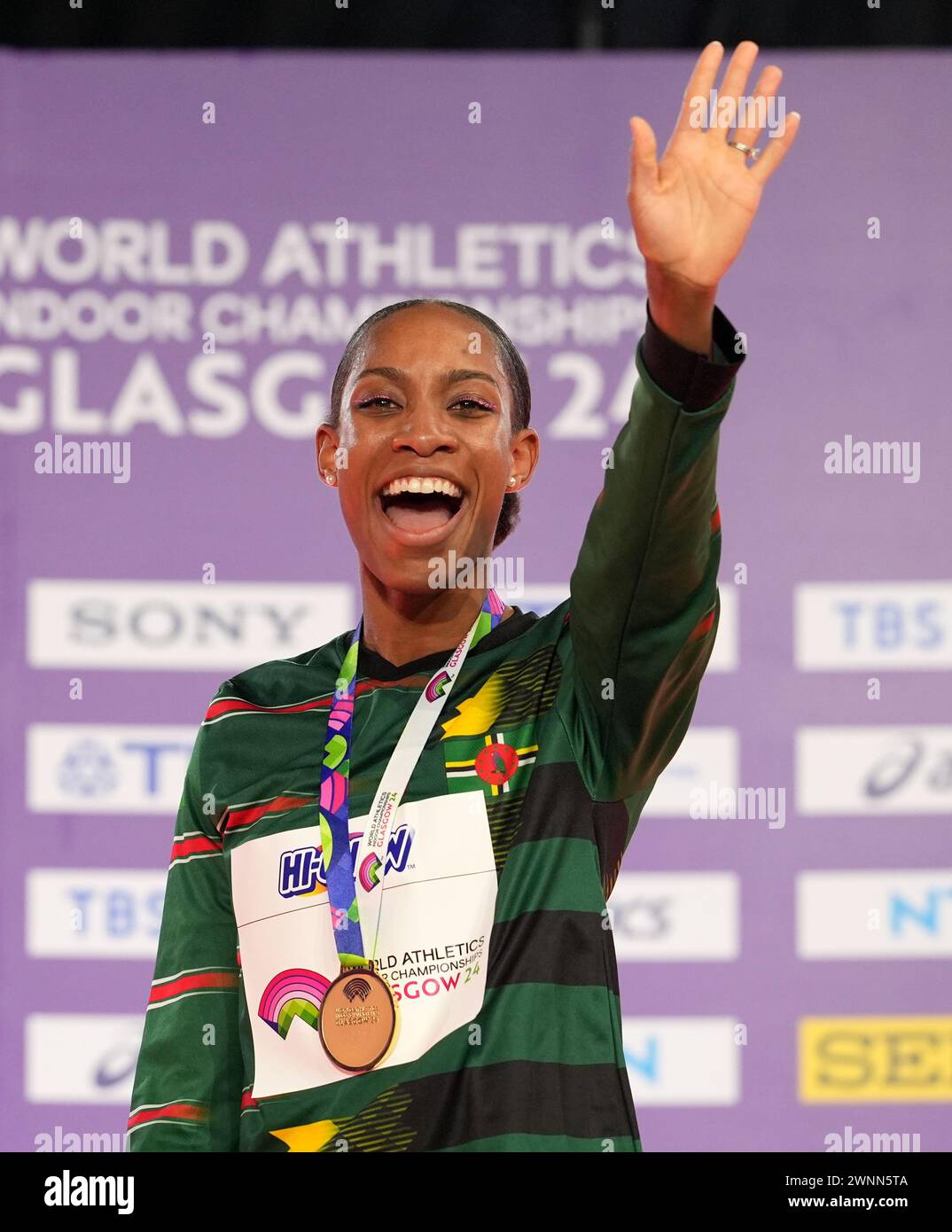Commonwealth of Dominica's Thea LaFond celebrates gold on the podium ...