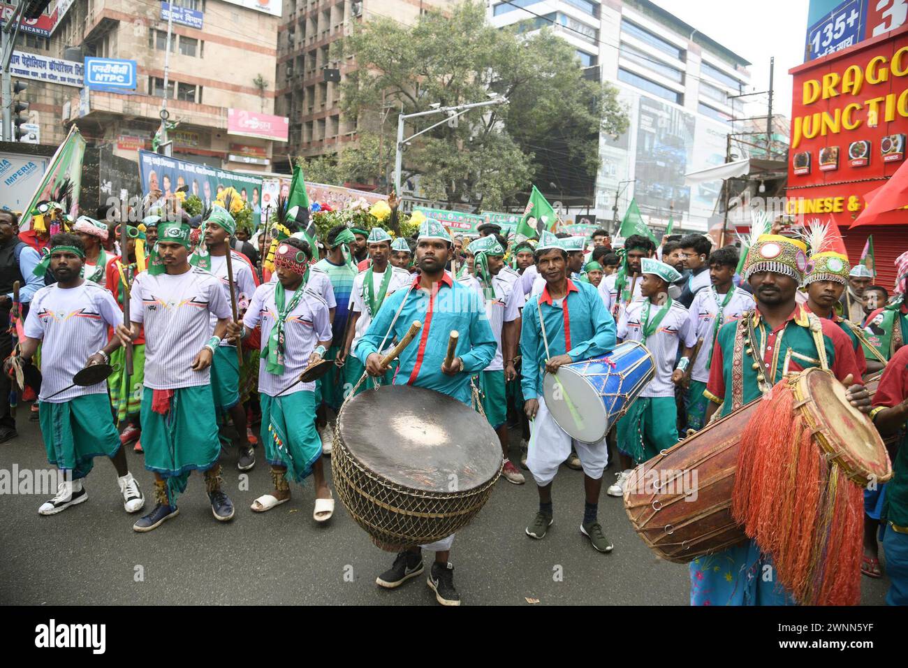 PATNA, INDIA - MARCH 3: RJD supporters taking out rally during RJD's ...