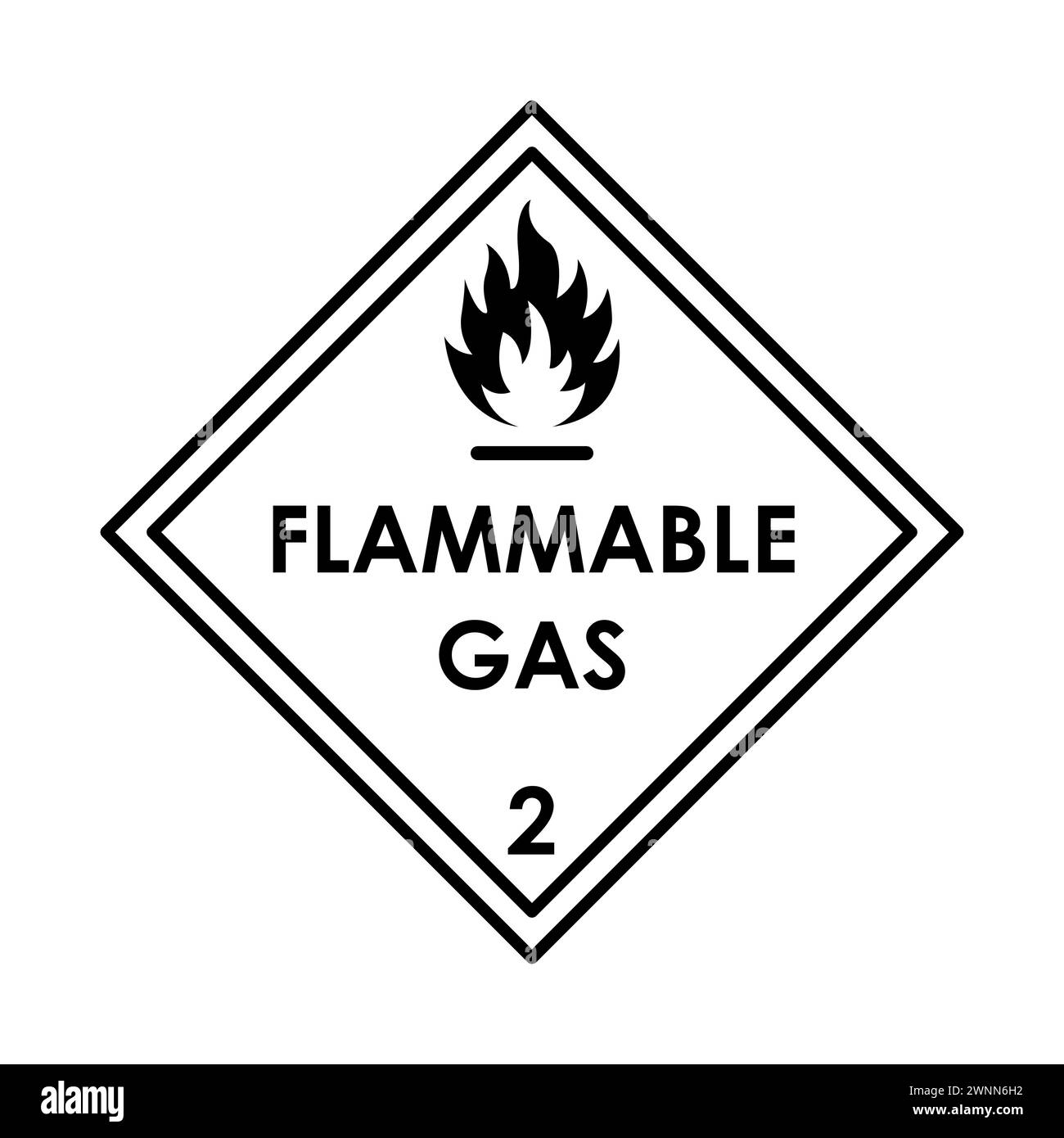 Flammable gas color element. Hazardous material. Digital illustration ...