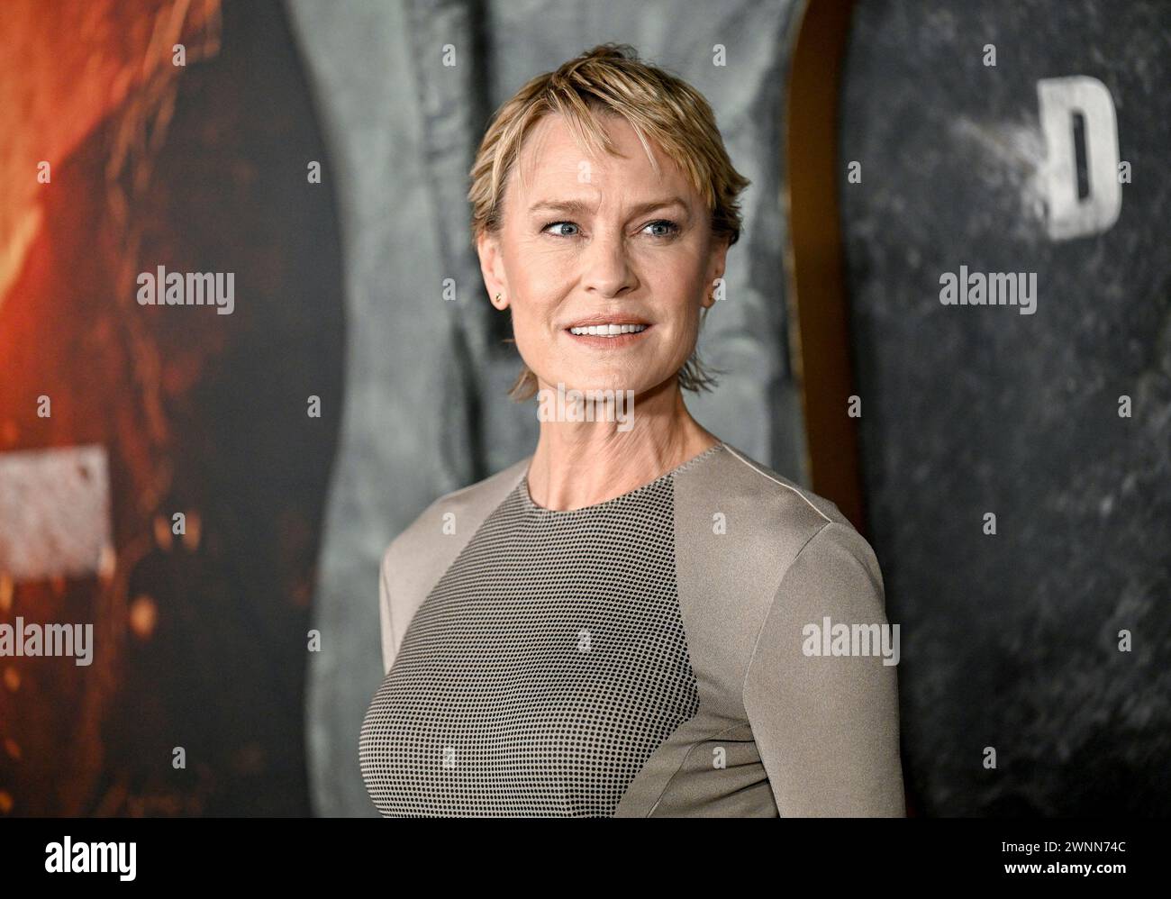 Robin Wright attends the premiere of Netflix's "Damsel" at the Paris ...