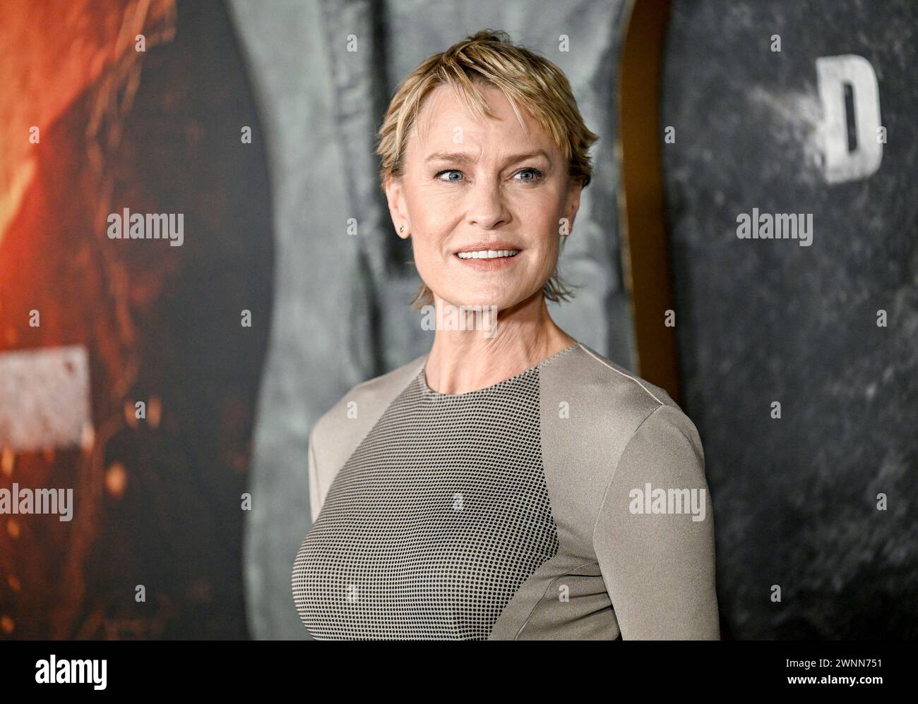 Robin Wright attends the premiere of Netflix's "Damsel" at the Paris ...