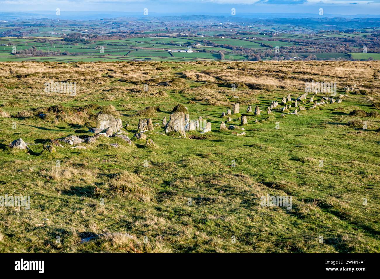 Prehistoric triple stone row, sometimes called "The Graveyard", on the ...