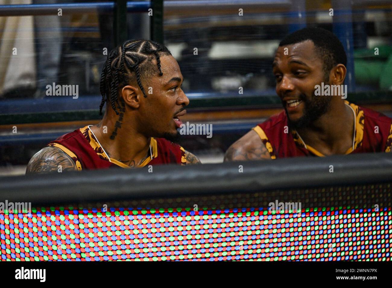 Rayjon Tucker (59) Umana Reyer Venezia and Aamir Simms (25) Umana Reyer ...