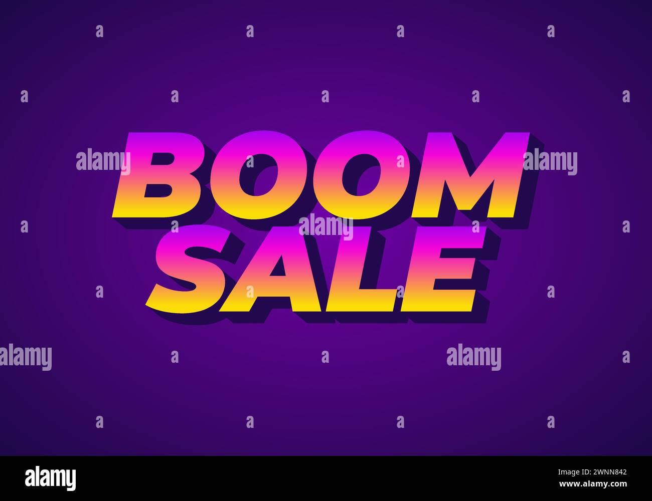 Boom sale. Text effect design in eye catching color with 3D look effect ...
