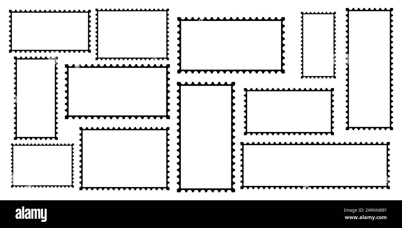 postage stamp frames Stock Vector Image & Art - Alamy