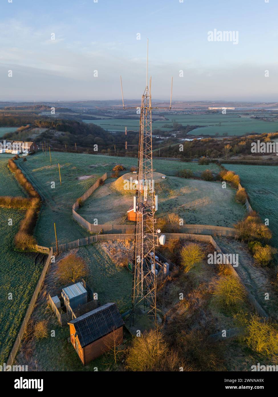 Signal transmission tower in rural hi-res stock photography and images ...