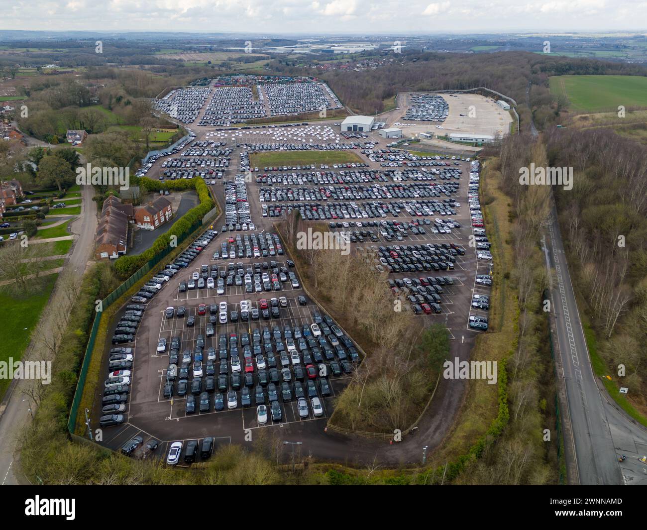 Overhead drone shot capturing vehicles hi-res stock photography and ...