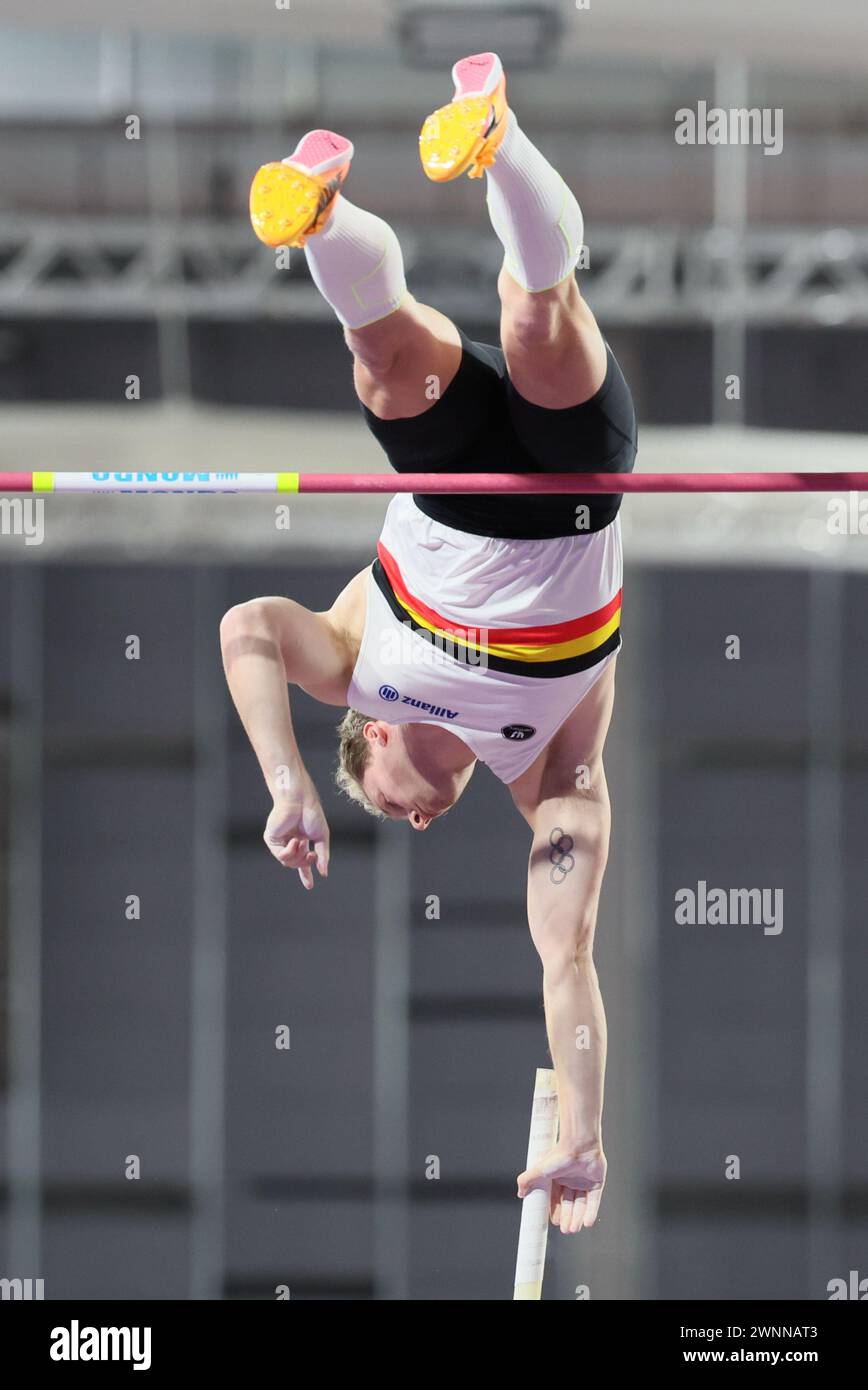 Glasgow, UK. 03rd Mar, 2024. Belgian Ben Broeders pictured in action ...