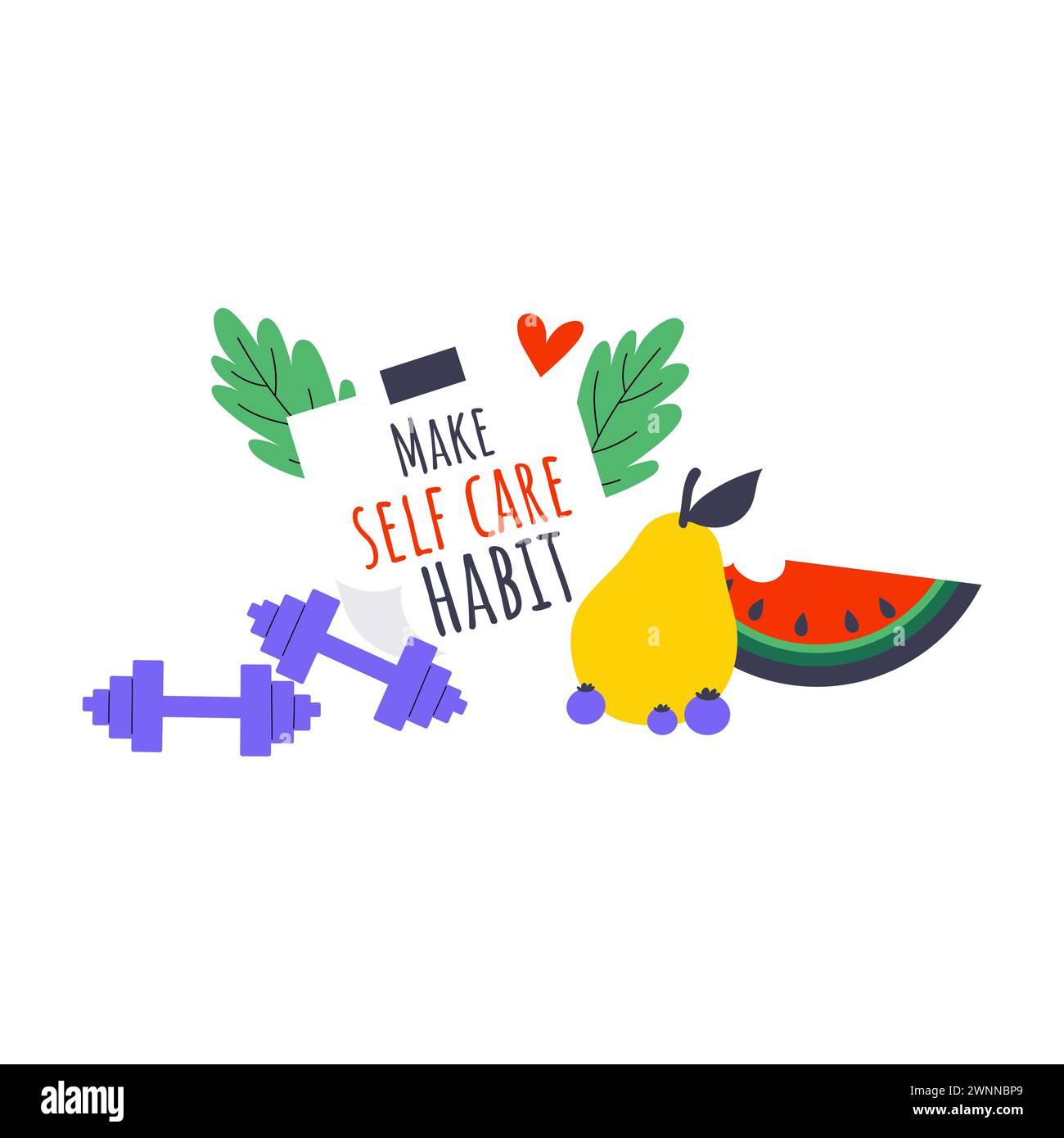 Vector healthy lifestyle and weight loss concept. Illustration of ...