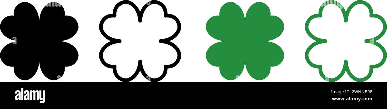 Clover icon symbol set basic simple design Stock Vector Image & Art - Alamy