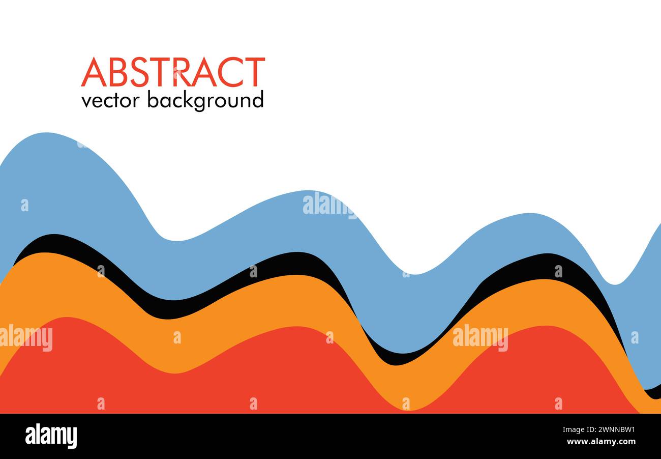 Abstract art border, overlay with colorful waves Stock Vector Image ...