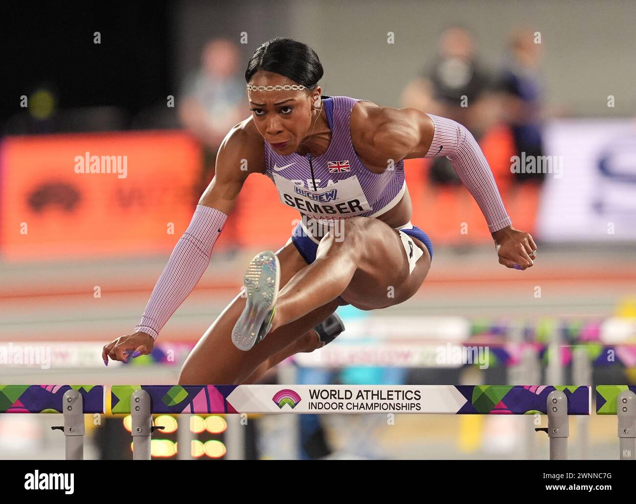 Great Britain's Cindy Sember in the Women's 60m Hurdles semi final heat ...