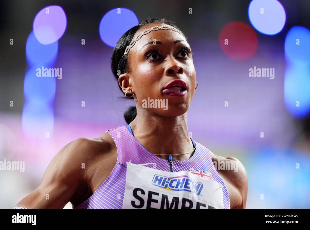 Great Britain's Cindy Sember in the Women's 60m Hurdles semi final heat ...