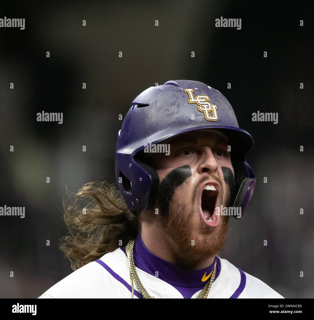Houston, Texas, USA. 2nd Mar, 2024. LSU infielder TOMMY WHITE (47 ...