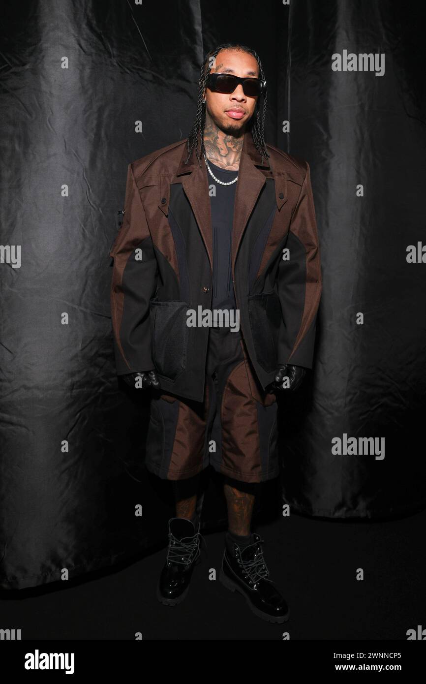Tyga attends the Mugler Fall/Winter 2024-2025 ready-to-wear collection ...