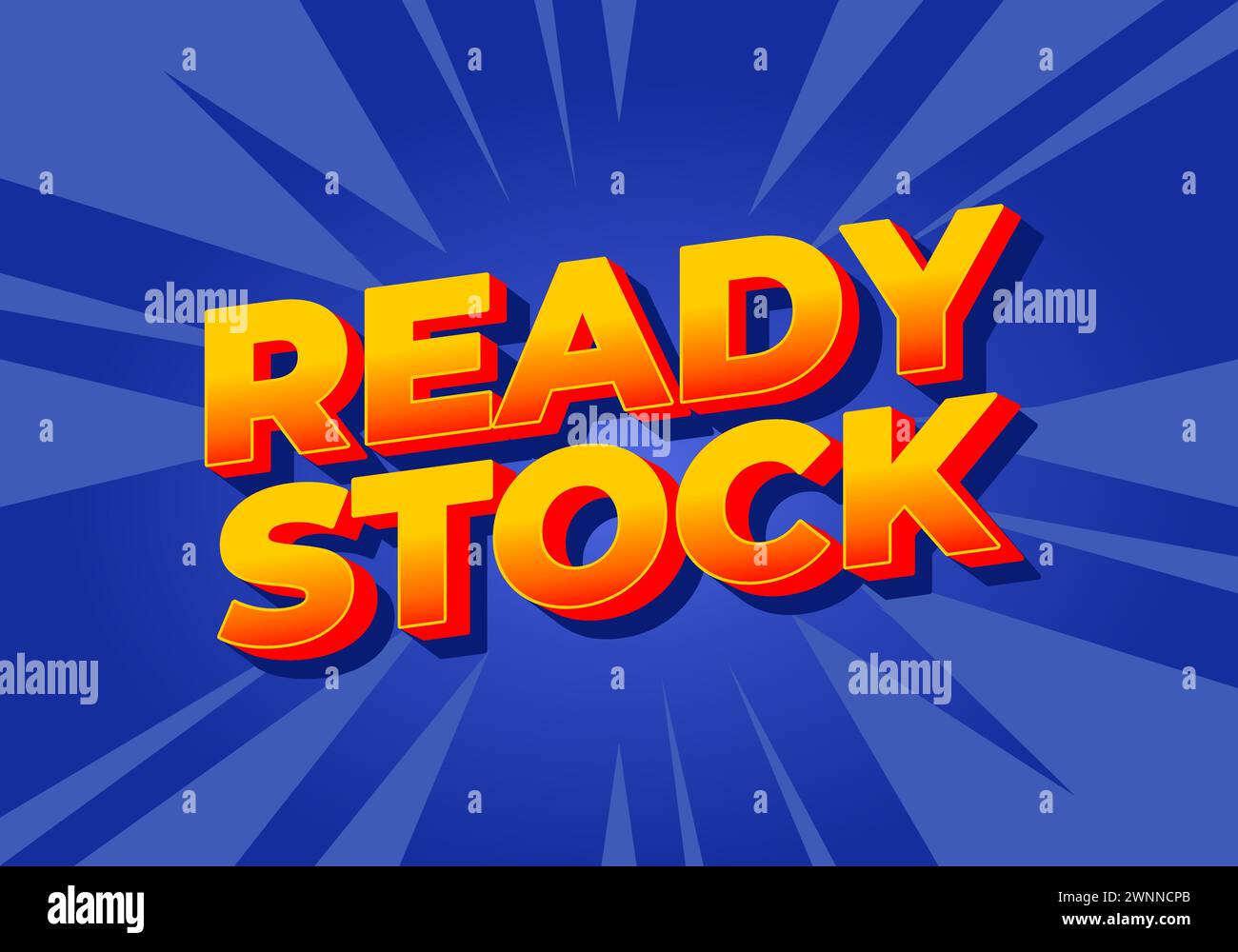 Ready stock. Text effect design in 3D look with eye catching colors ...