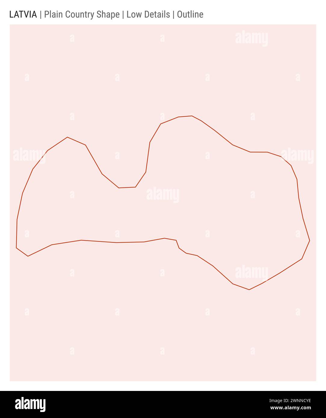 Latvia plain country map. Low details. Outline style. Shape of Latvia. Vector illustration Stock ...