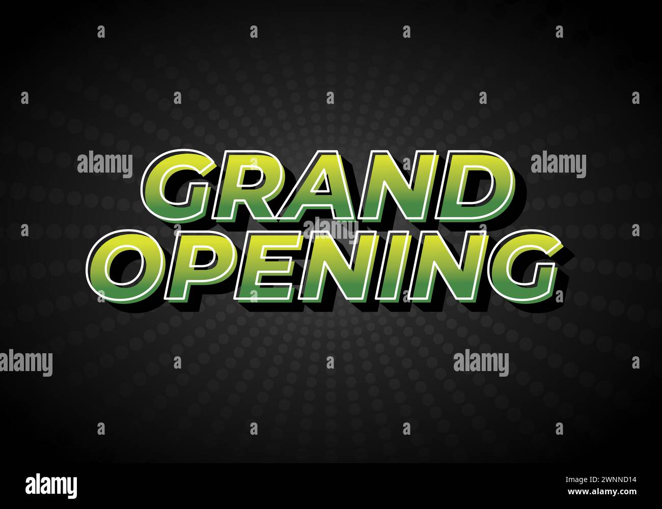 Grand opening. Text effect design in 3D look with eye catching colors ...