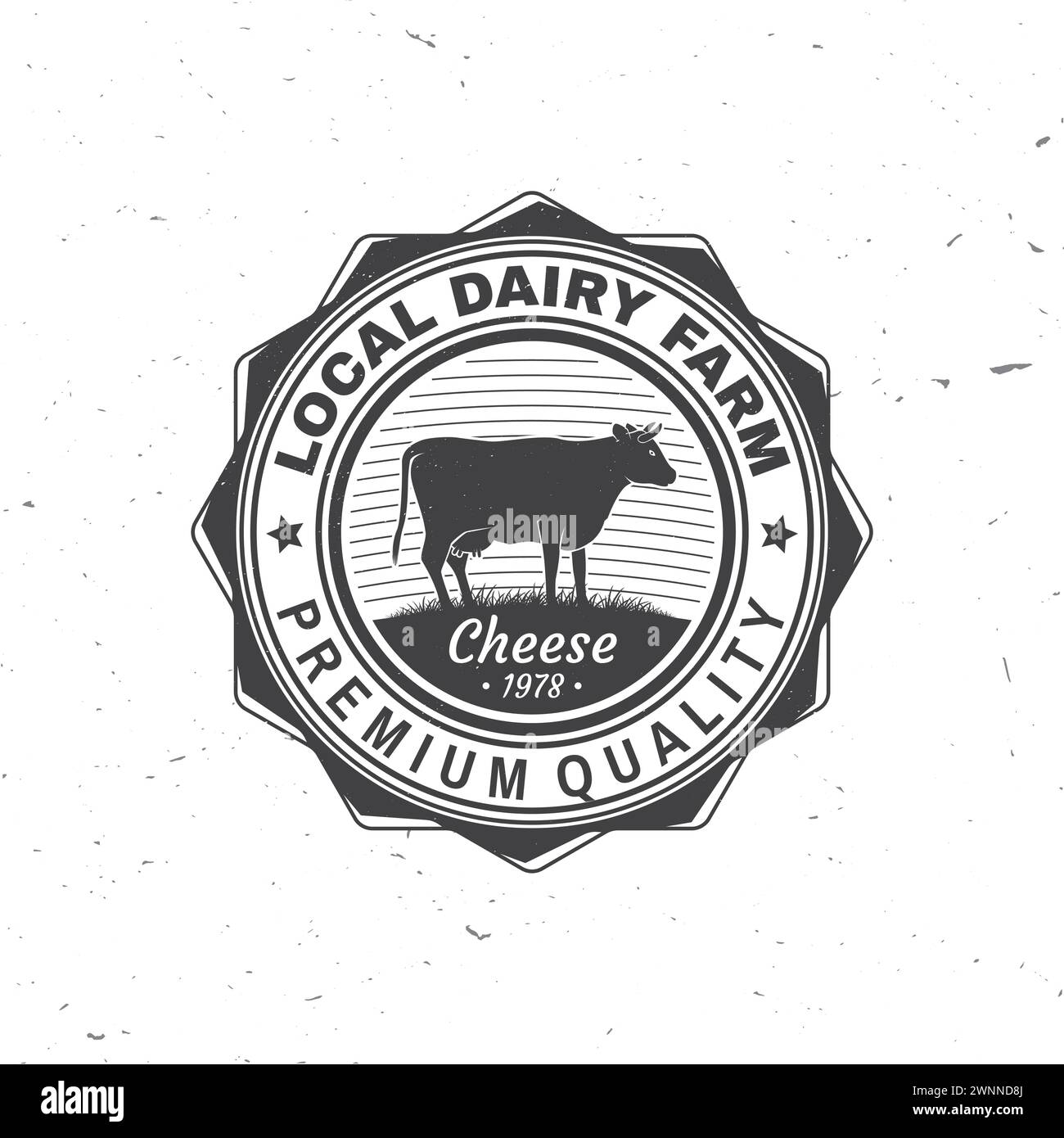 Local dairy farm badge design. Template for logo, branding design with ...