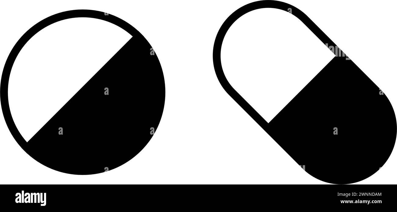 Pills icons basic simple design Stock Vector Image & Art - Alamy