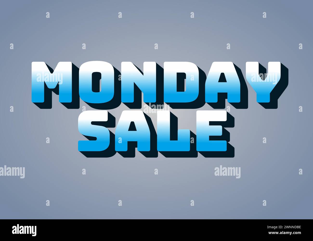 Monday sale. Text effect design in 3D style with eye catching colors ...