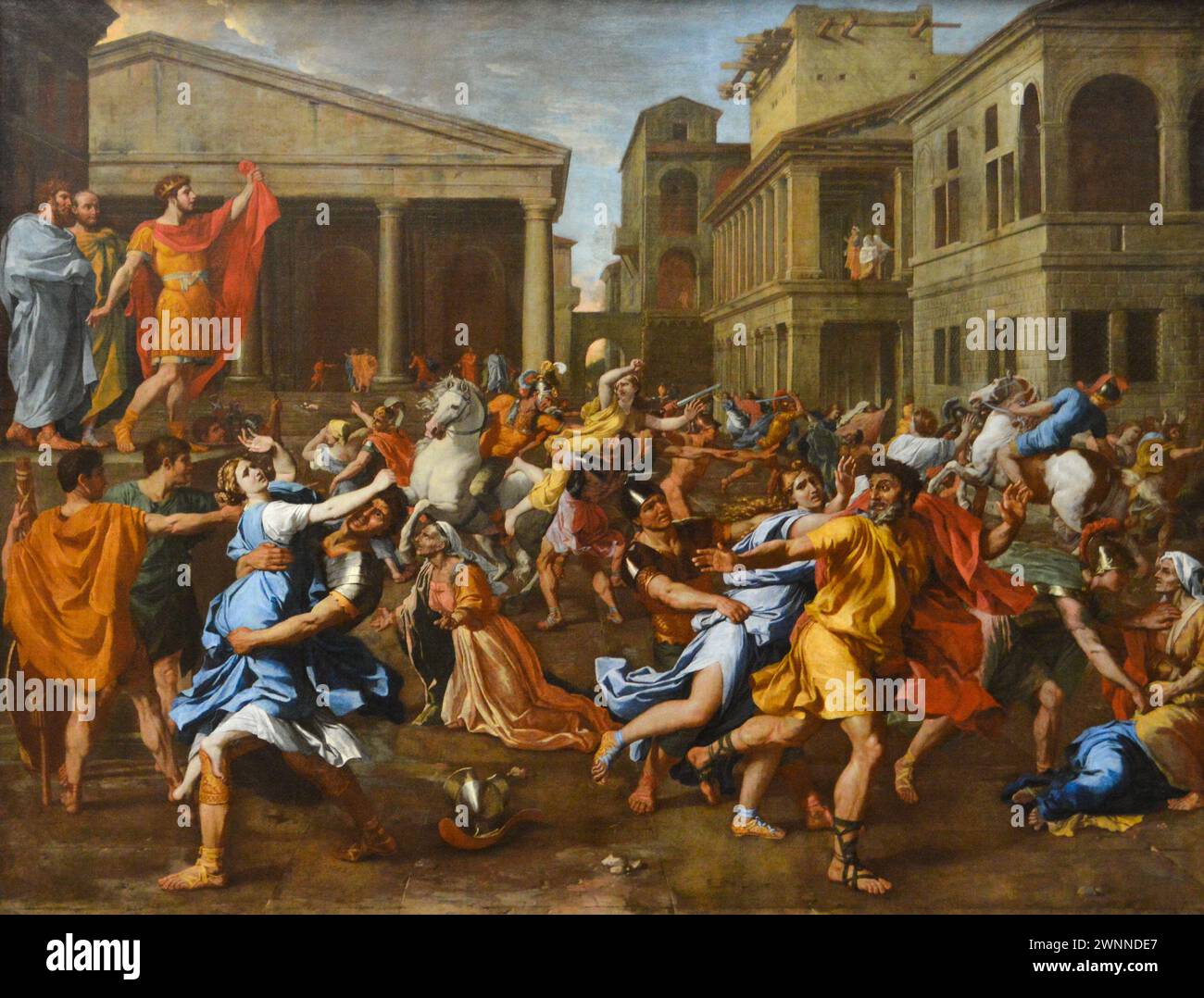 The legendary rape of the Sabine women is the subject of two oil ...