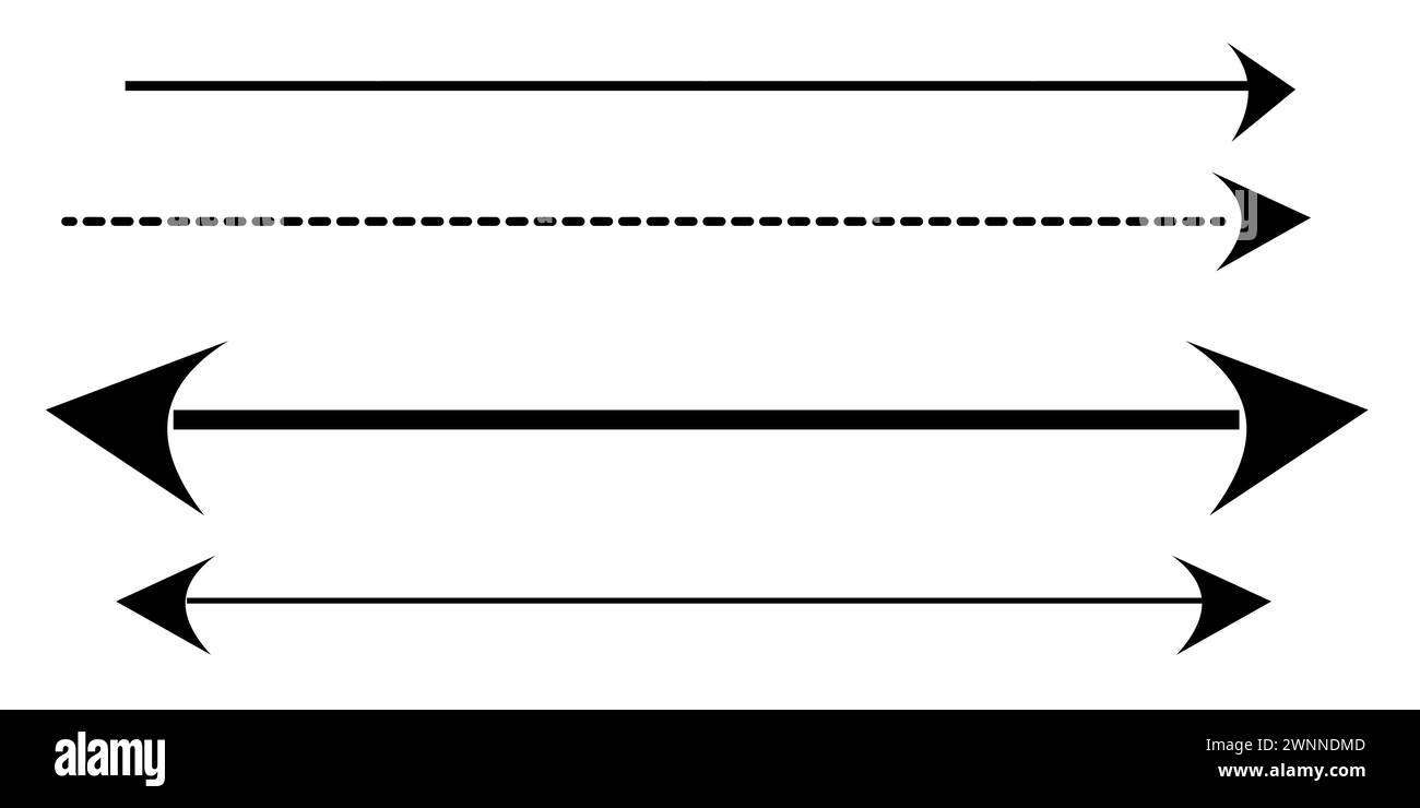 Set of straight arrows Stock Vector Image & Art - Alamy