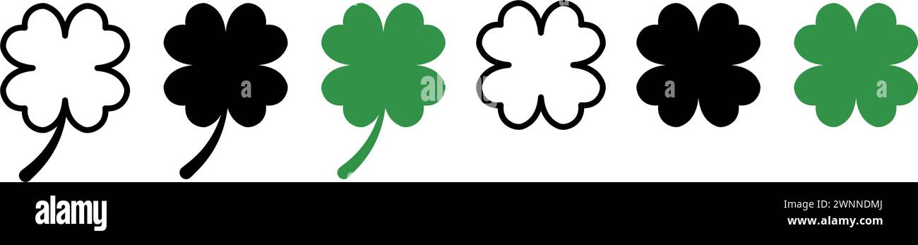 Clover icon symbol set basic simple design Stock Vector Image & Art - Alamy