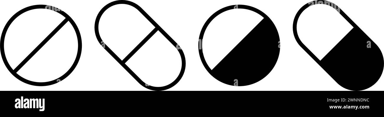 Pills icons basic simple design Stock Vector Image & Art - Alamy