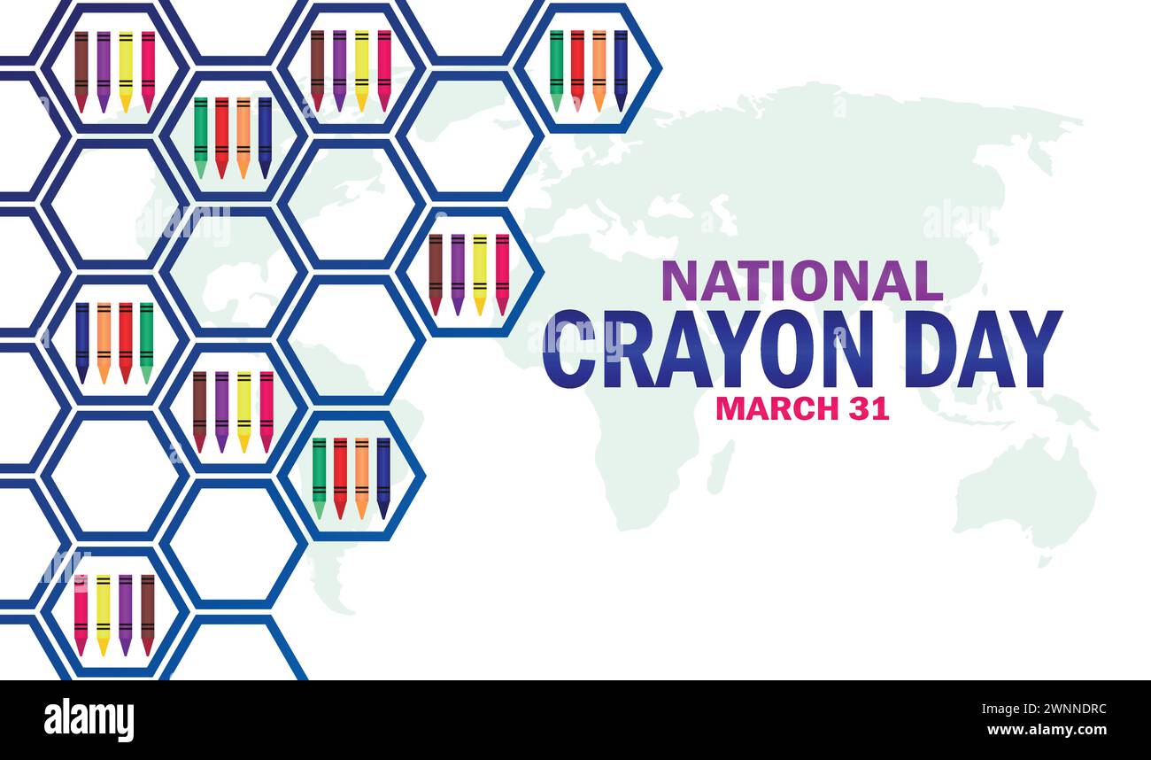 National Crayon Day wallpaper with shapes and typography. National ...