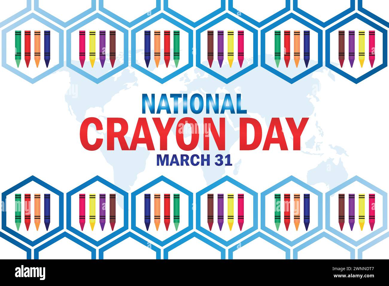 National Crayon Day wallpaper with typography. National Crayon Day, background Stock Vector ...