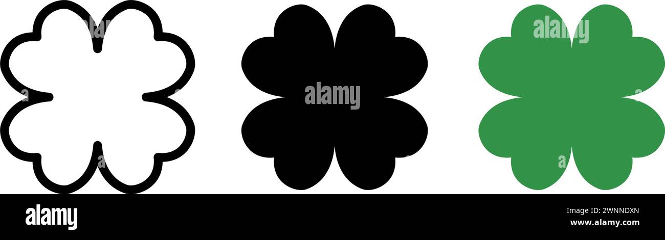 Clover icon symbol set basic simple design Stock Vector Image & Art - Alamy