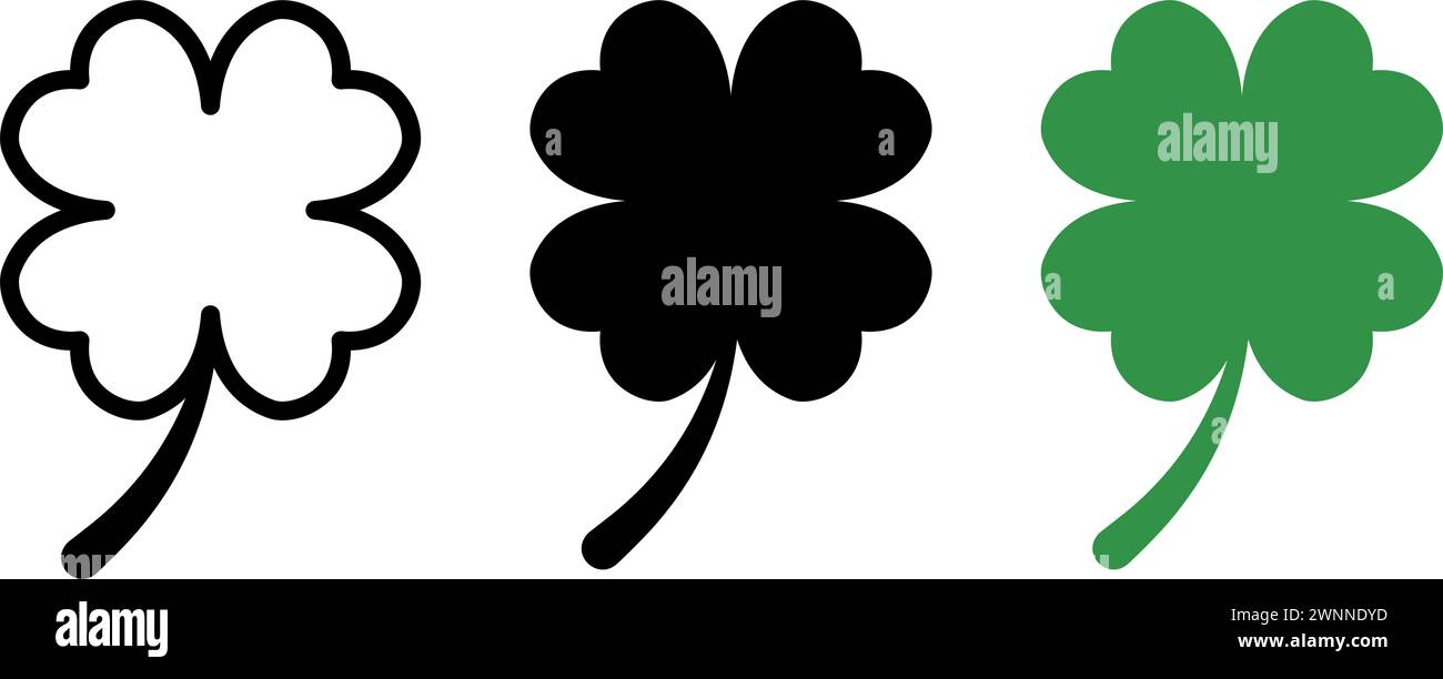 Clover icon symbol set basic simple design Stock Vector Image & Art - Alamy