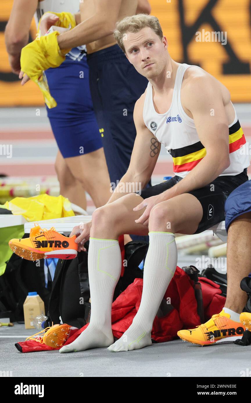 Glasgow, UK. 03rd Mar, 2024. Belgian Ben Broeders pictured after he ...