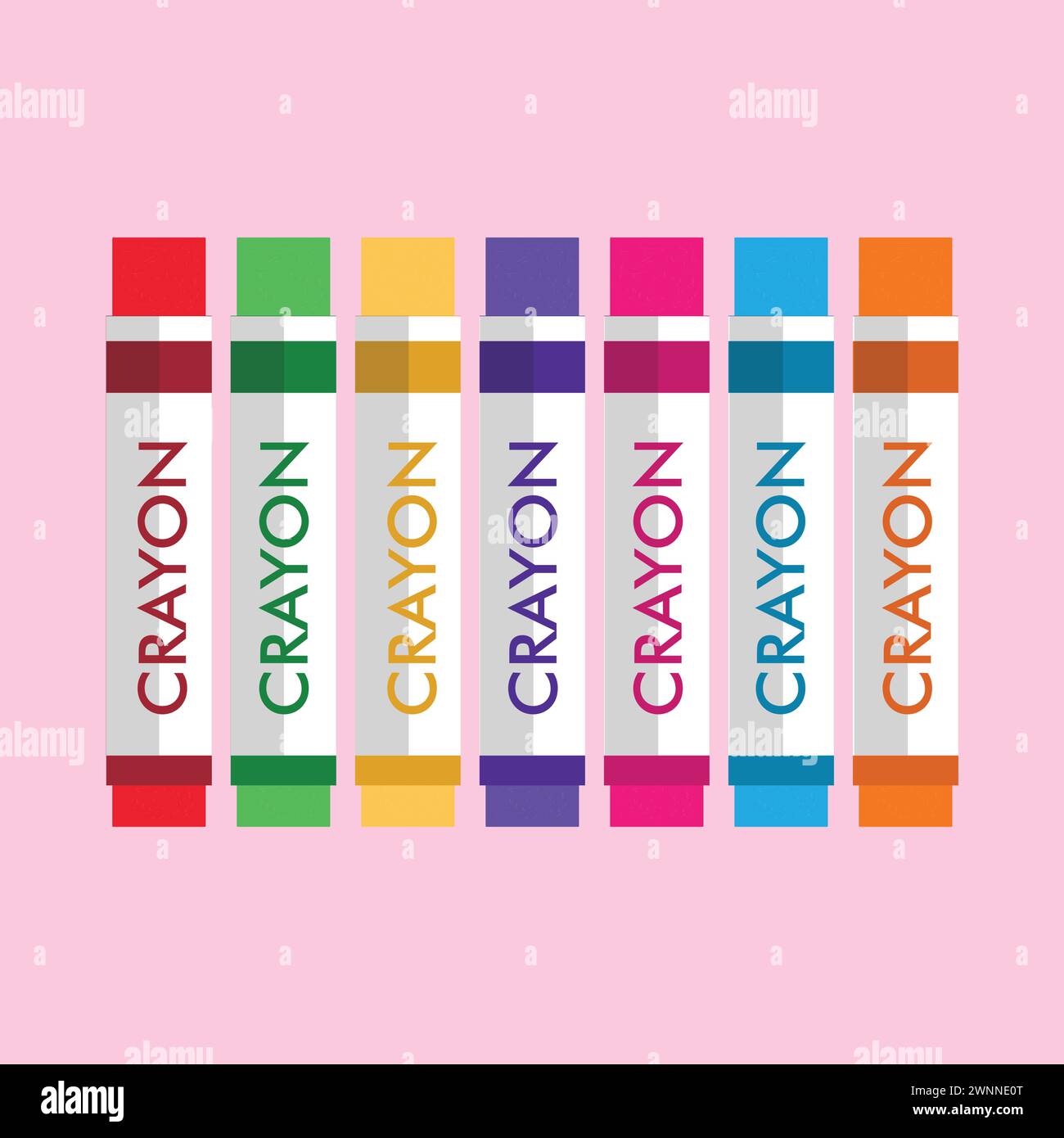 Crayons cartoon hi-res stock photography and images - Alamy