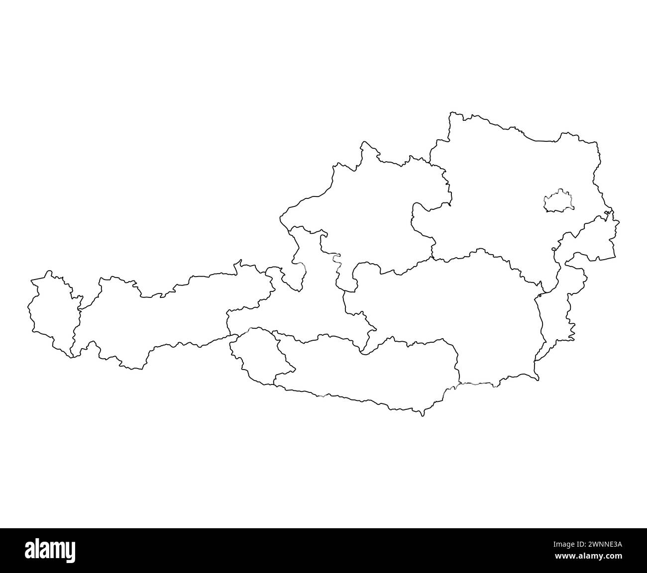 Austria map symbol shape, travel web flat concept icon symbol vector ...