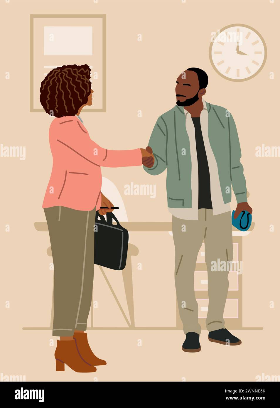 Businessman shaking hand client Stock Vector Images - Alamy