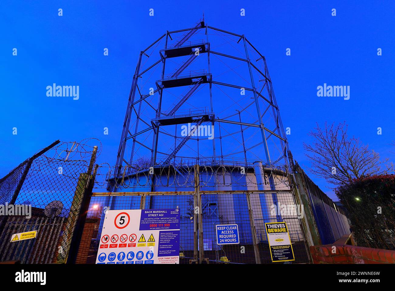 Gasometer at Crossgates in Leeds, West Yorkshire, that is scheduled to ...