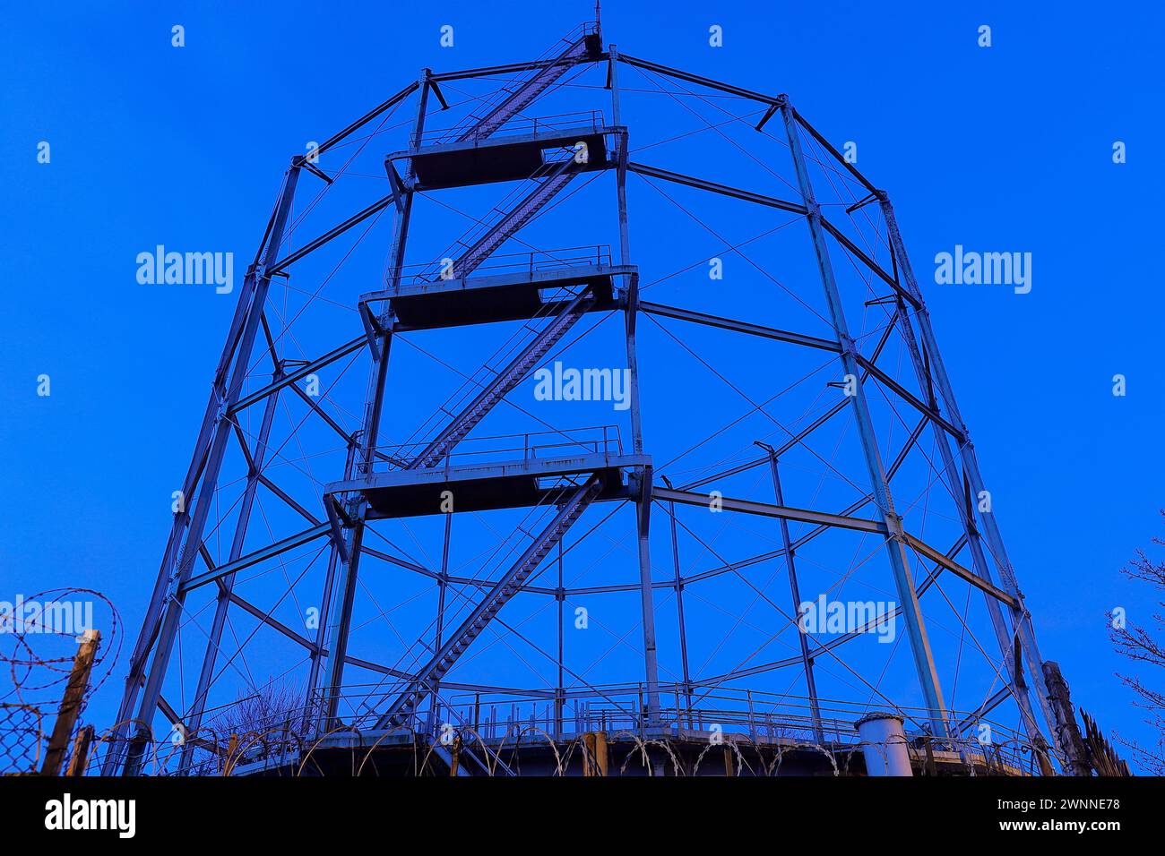 Gasometer at Crossgates in Leeds, West Yorkshire, that is scheduled to ...