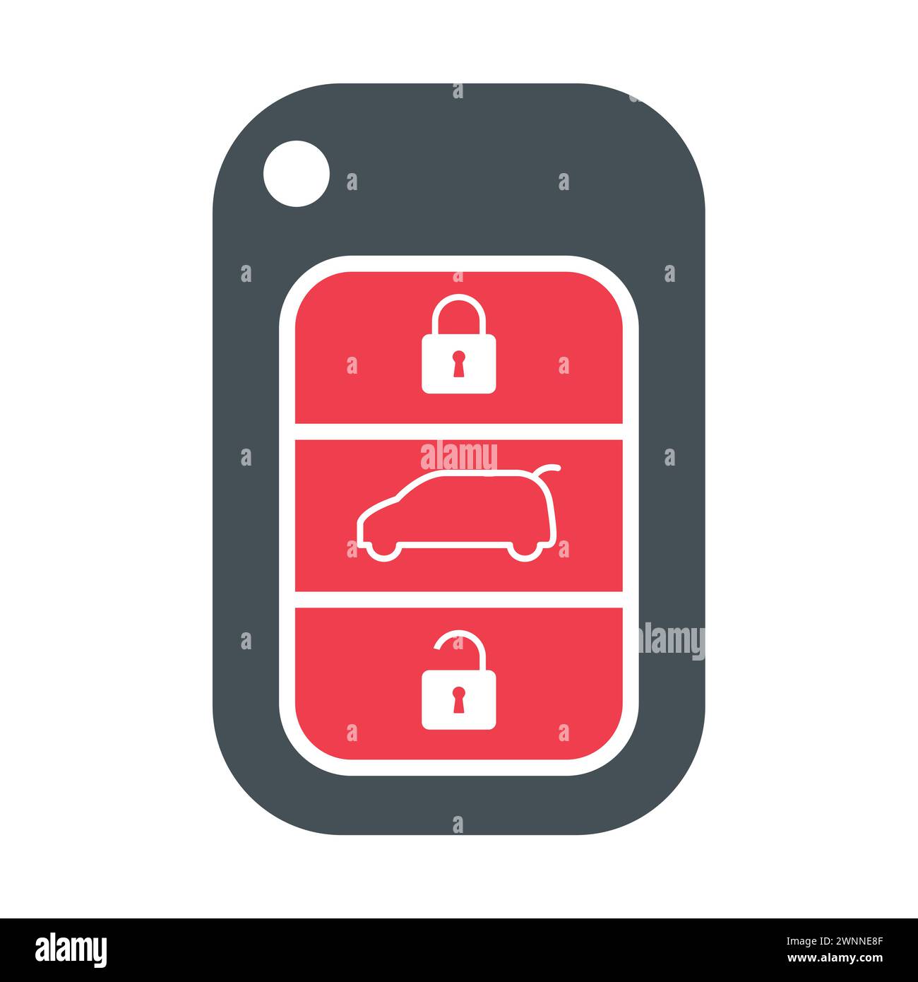 Car key icon, door system safety automobile web design, unlock button ...