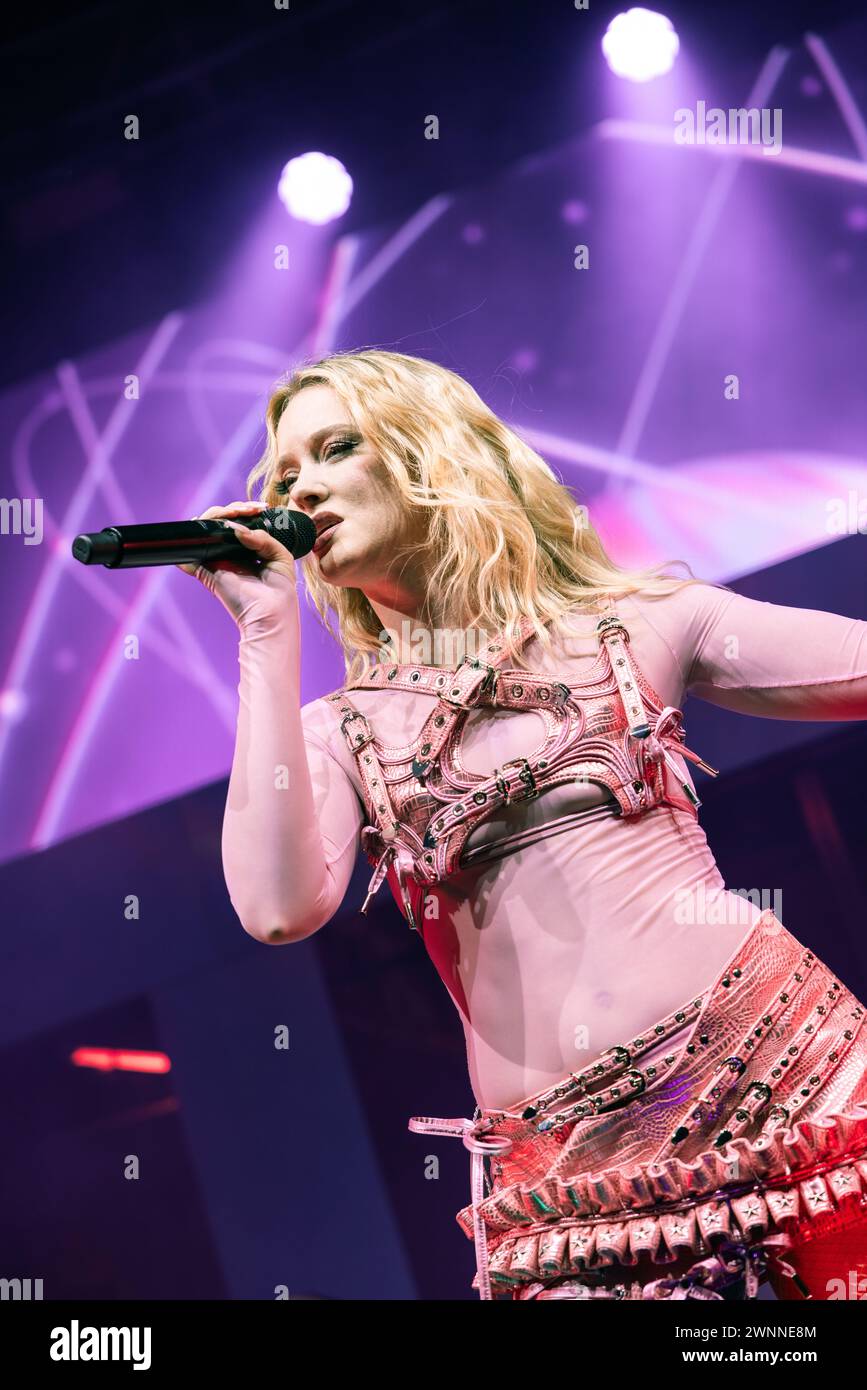 Milan, Italy, 02 March 2023. Swedish pop singer Zara Larsson performs ...