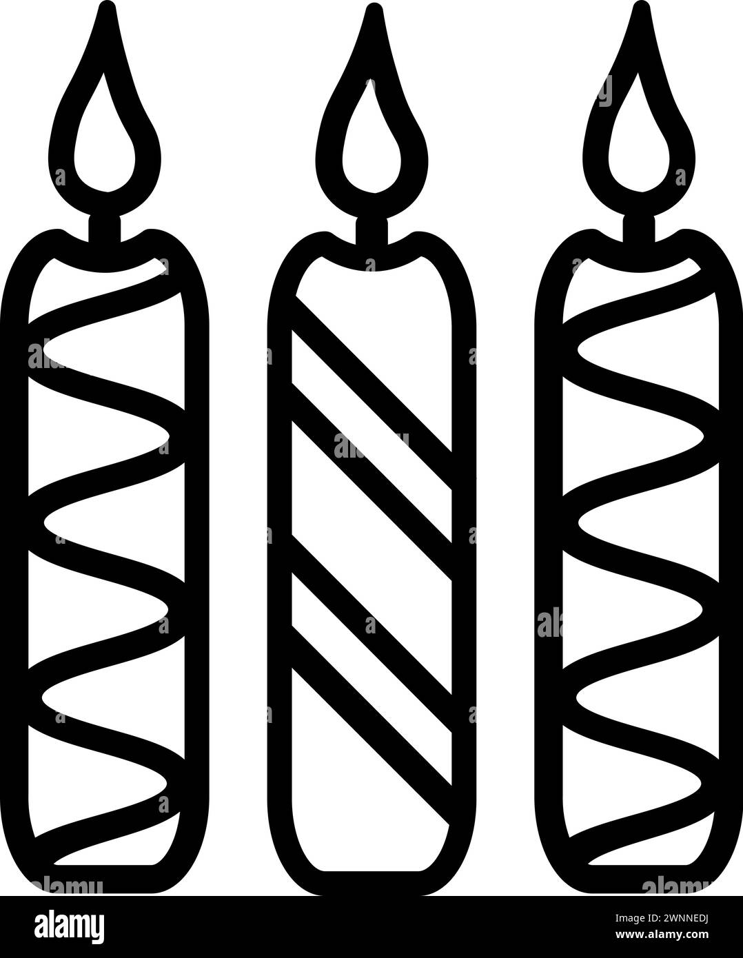 Birthday Candle Outline Clipart