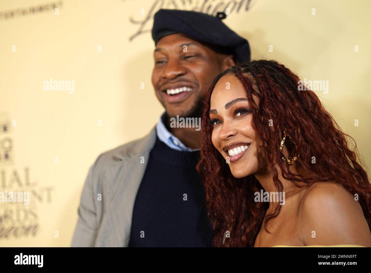 Jonathan Majors and Meagan Good attend the AAFCA Special Achievement ...