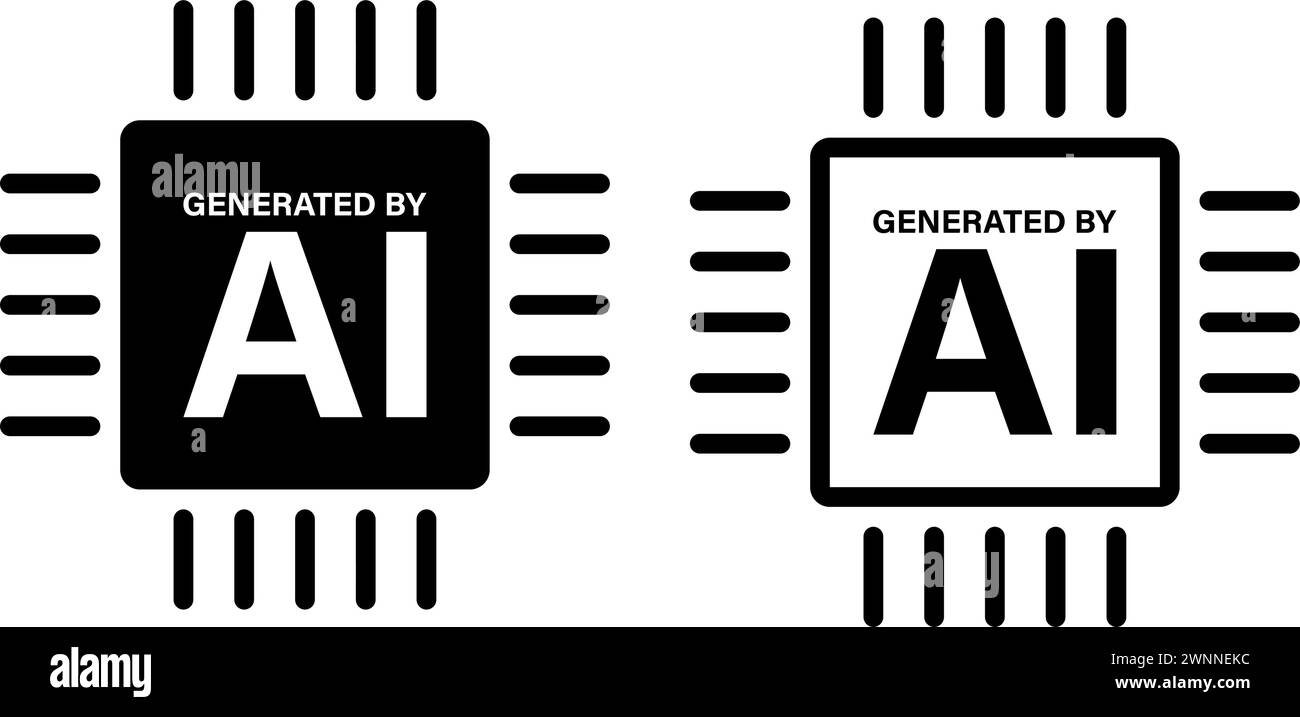 Made by AI processor icon set Stock Vector Image & Art - Alamy