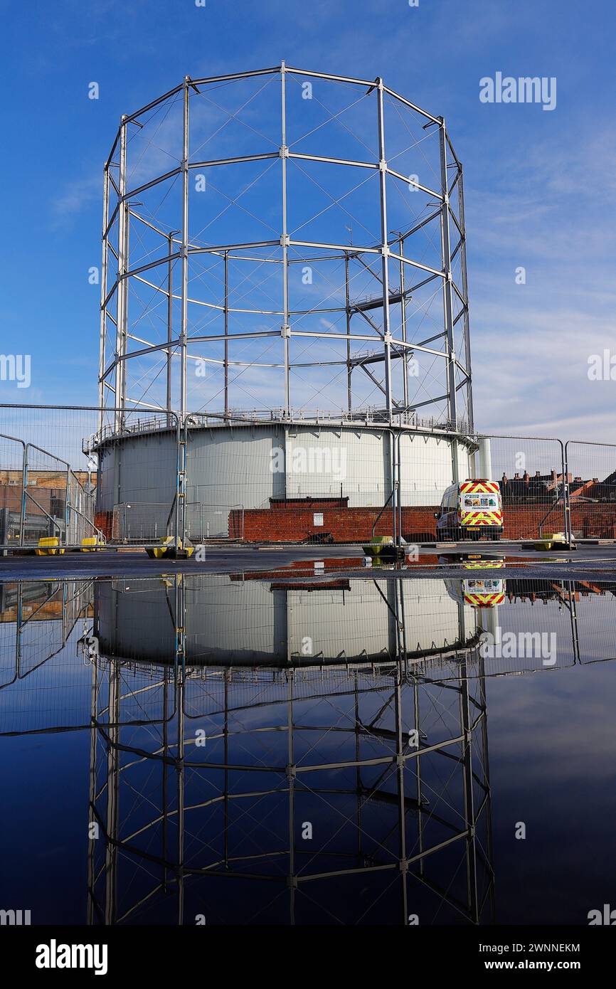 Gasometer at Crossgates in Leeds, West Yorkshire, that is scheduled to ...