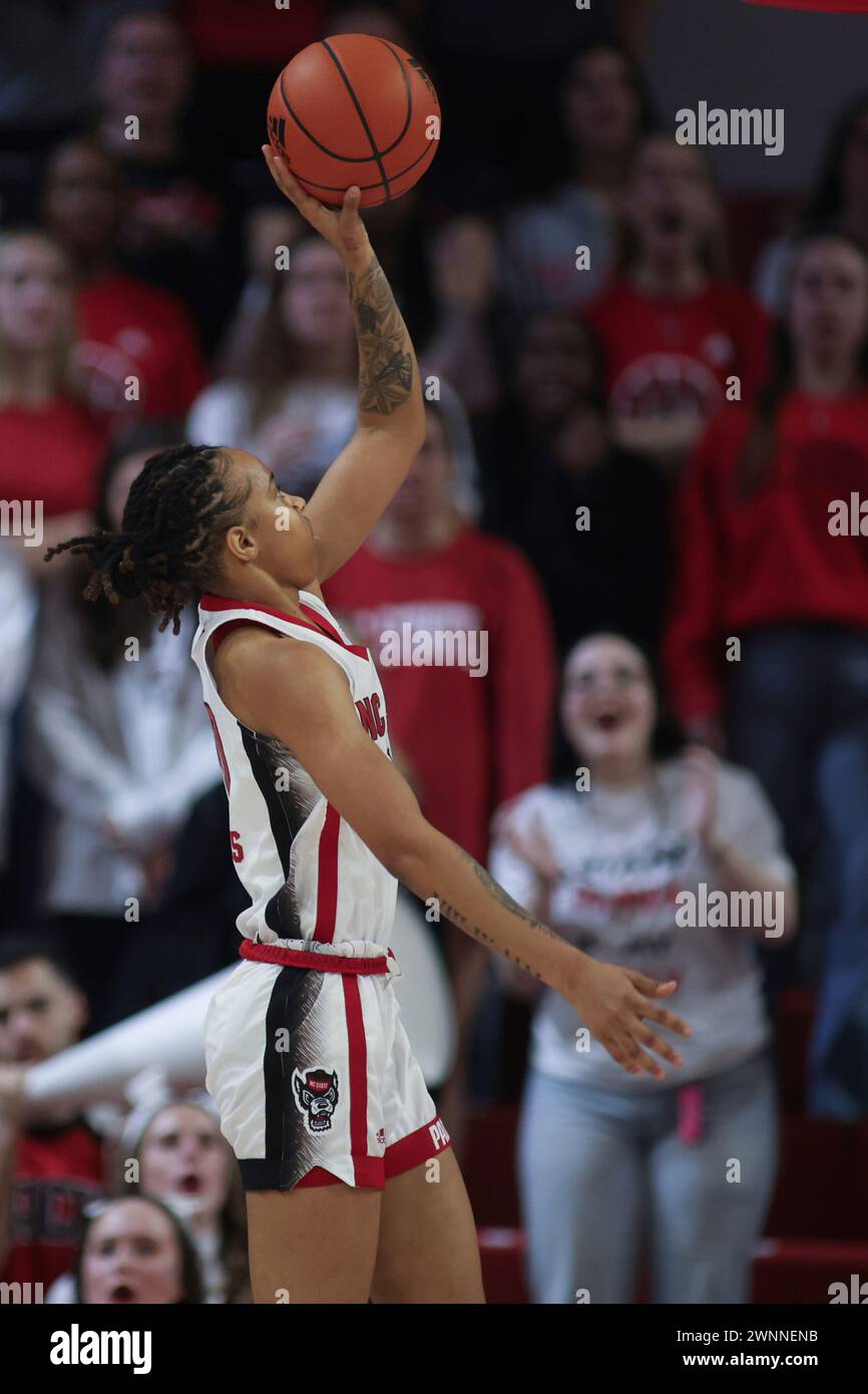 RALEIGH, NC - MARCH 03: NC State Wolfpack guard Aziaha James (10) goes ...